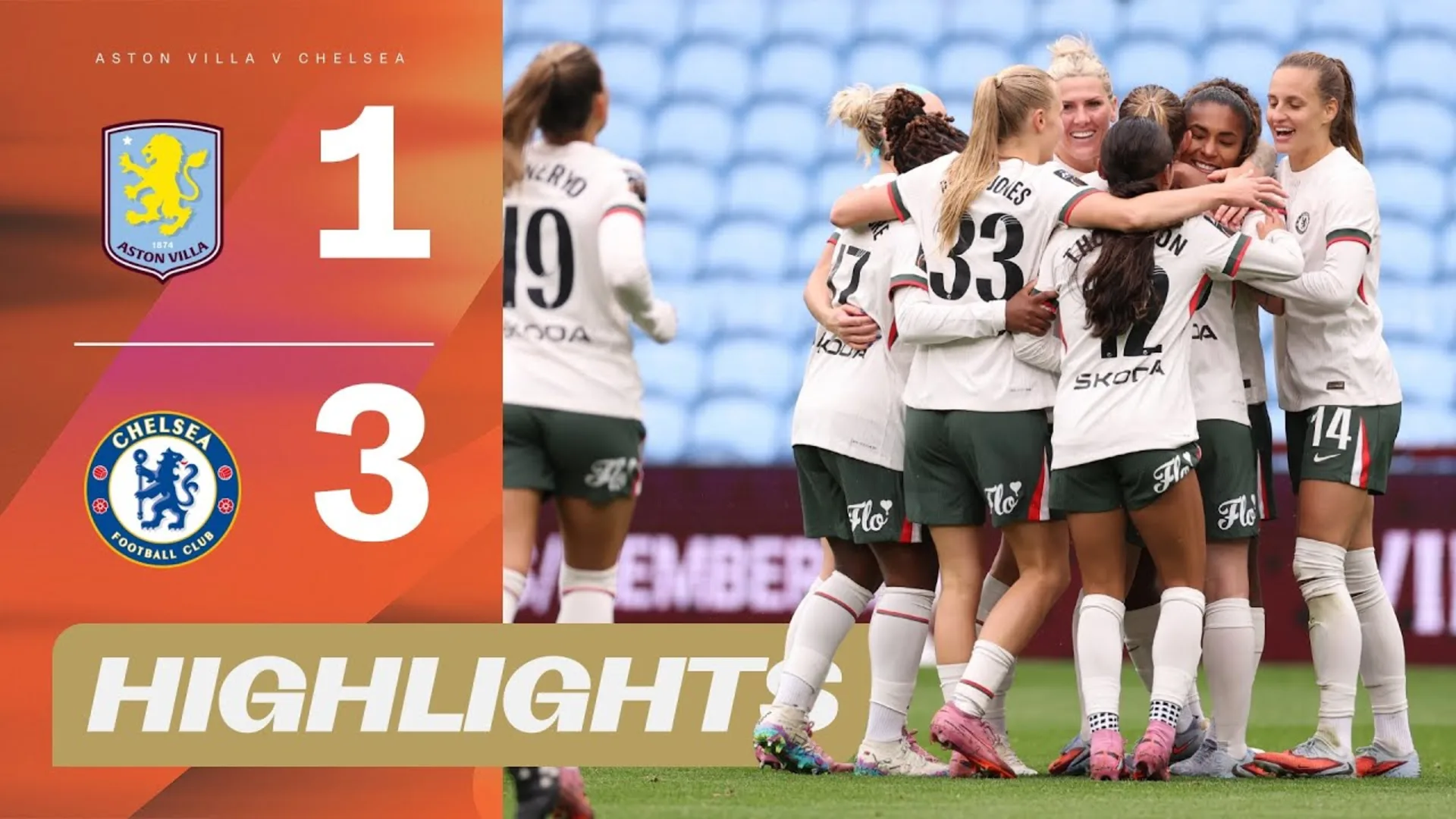 Sam Kerr Returns With A Goal! | Aston Villa v Chelsea Highlights ...