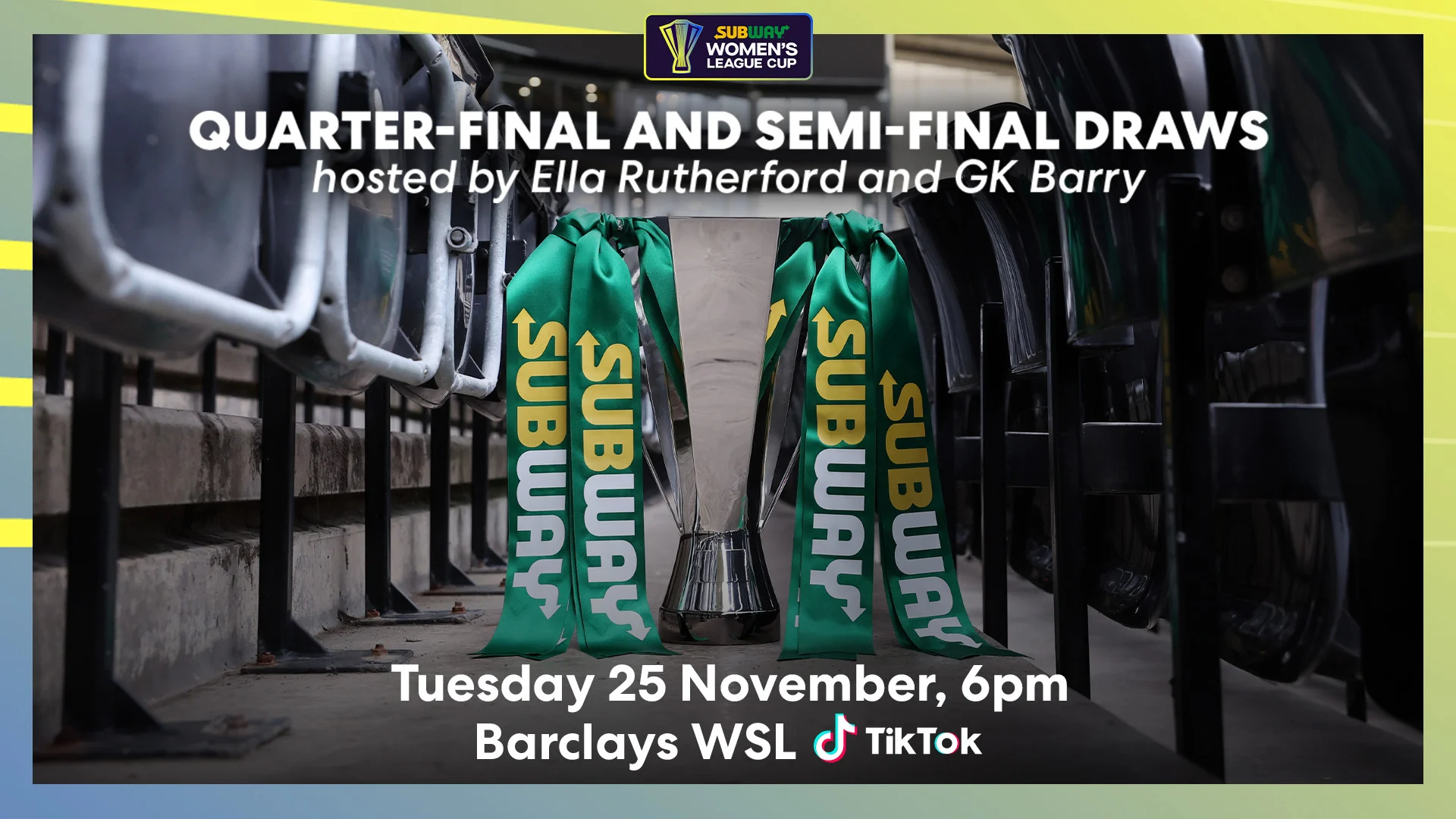 Subway®️ Women’s League Cup quarter and semi-final draw details confirmed